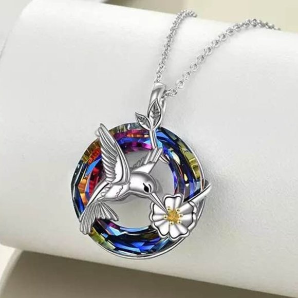 Jewelry | New Silvertone Iridescent Hummingbird Necklace Version 2 ...